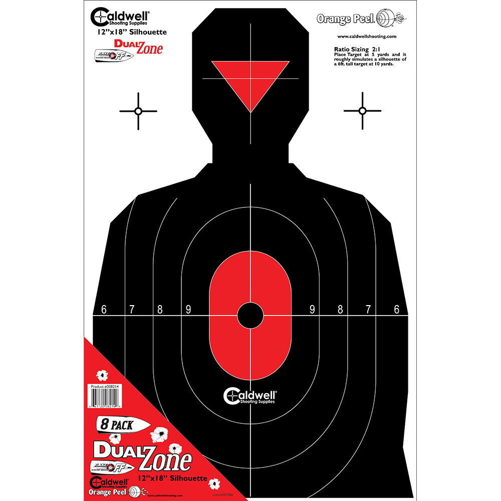 Caldwell Silhouette Dual Zone Target 25pk - Brownells Italia