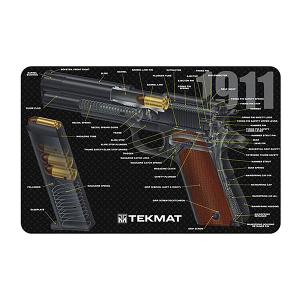 PISTOL MATS TEK MAT 1911 CUT AWAY GUN MAT - Brownells Italia