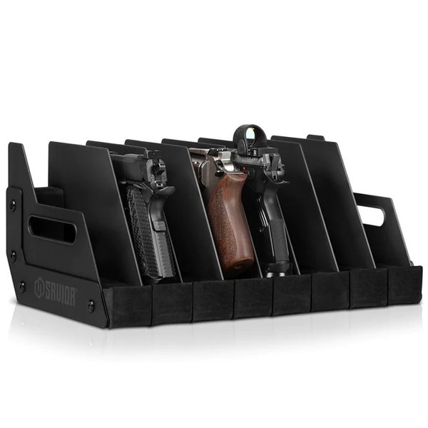 RACKS SAVIOR EQUIPMENT PISTOL STORAGE RACK 8-GUN BLACK - Brownells Italia